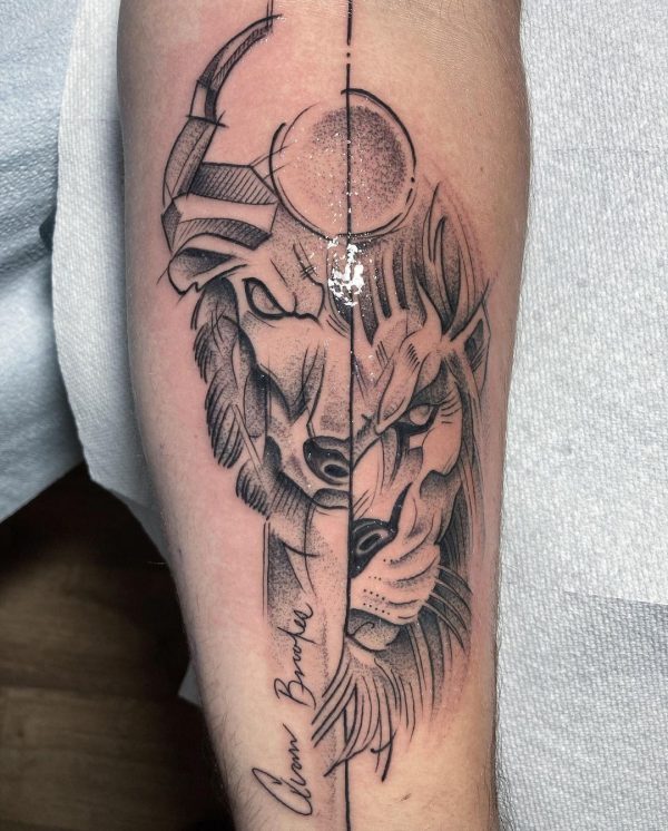 24 Leo Tattoos for Zodiac Lovers in 2021 - Page 5 of 5 - Small Tattoos ...