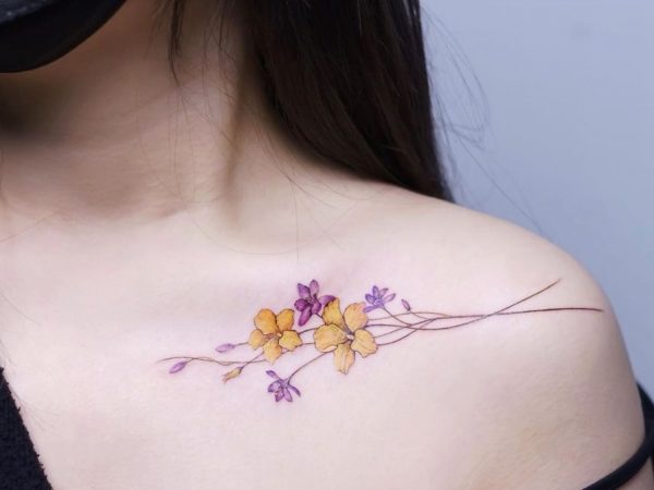 23 Collar Bone Tattoos for Everybody in 2021 - Page 5 of 5 - Small ...
