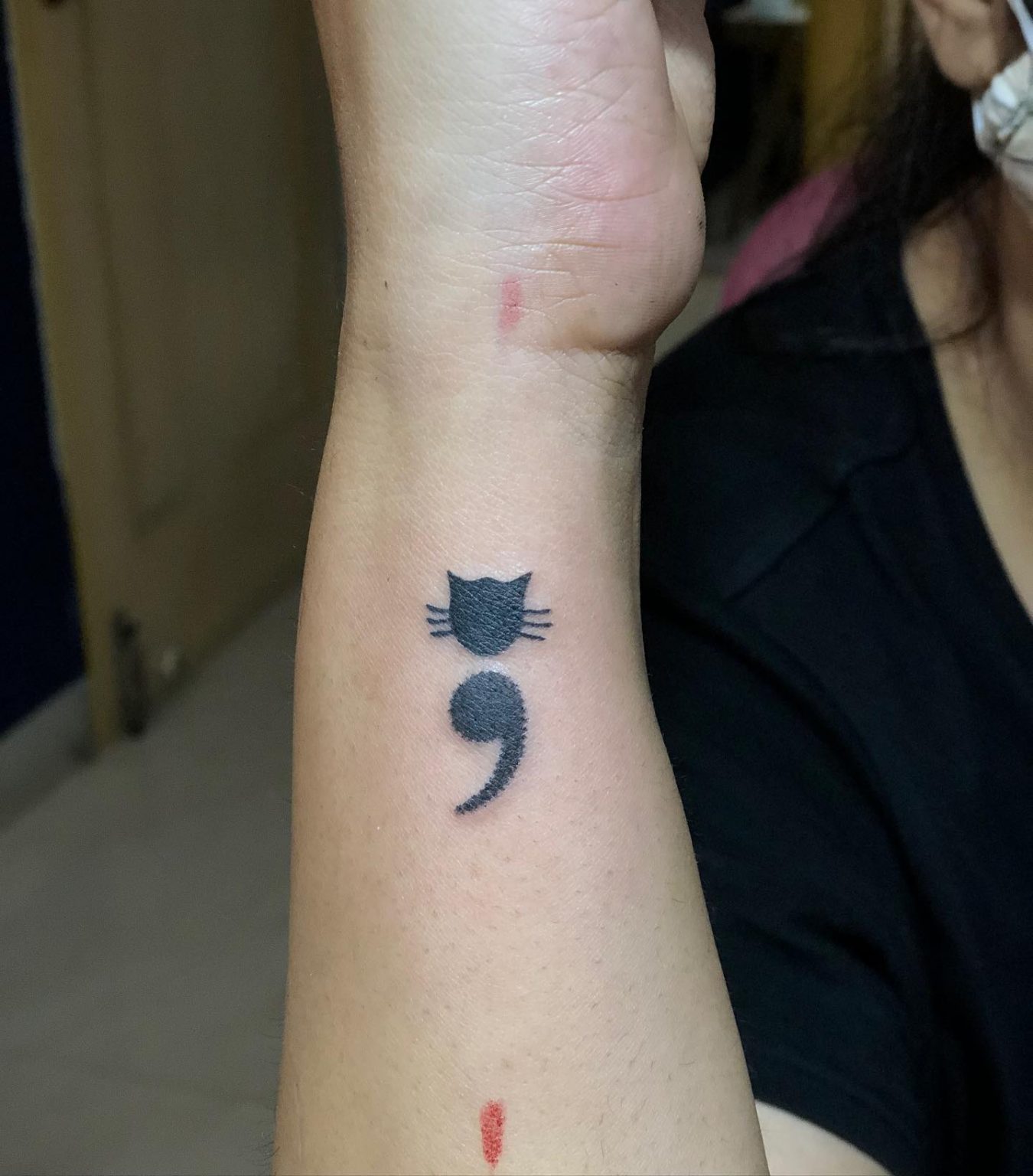 20 Semicolon Tattoo for Strength and Solidarity!