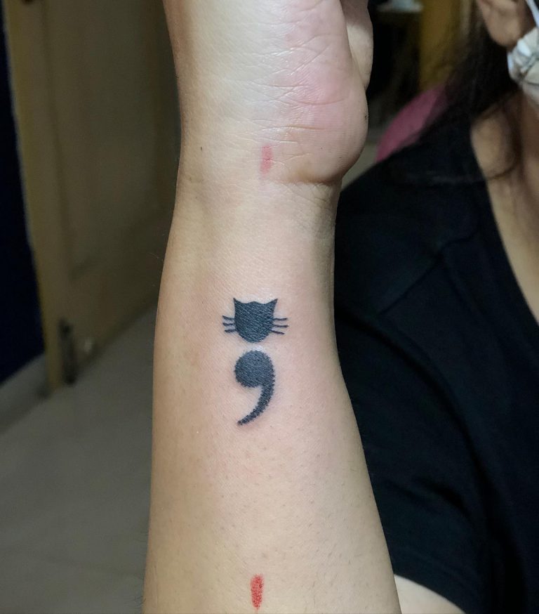 20 Semicolon Tattoo for Strength and Solidarity!