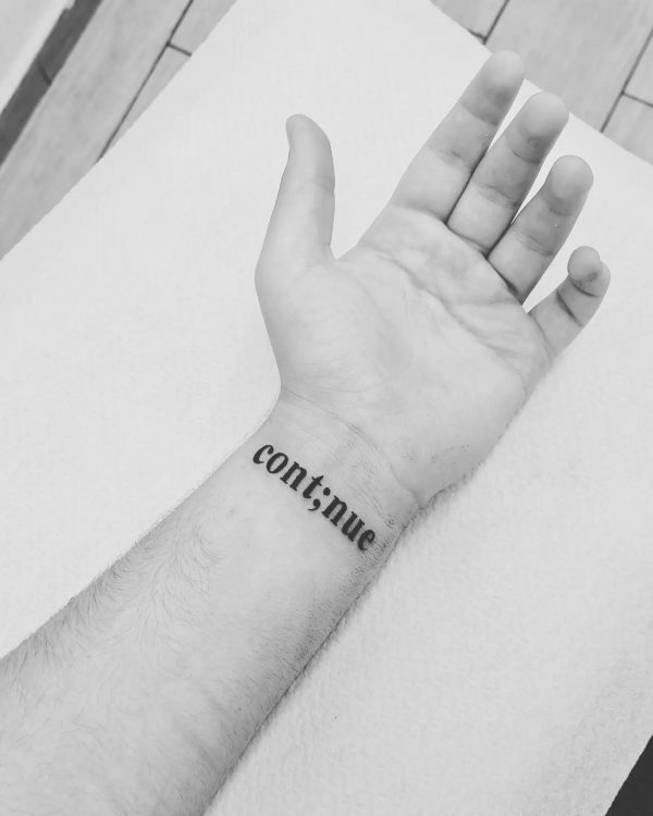 20 Semicolon Tattoo for Strength and Solidarity!