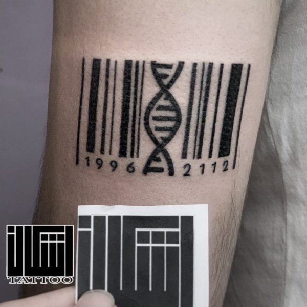 25 Cool Graphic Barcode Tattoo - Small Tattoos & Ideas
