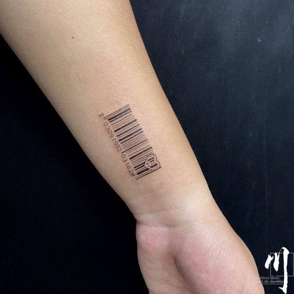 25 Cool Graphic Barcode Tattoo - Small Tattoos & Ideas