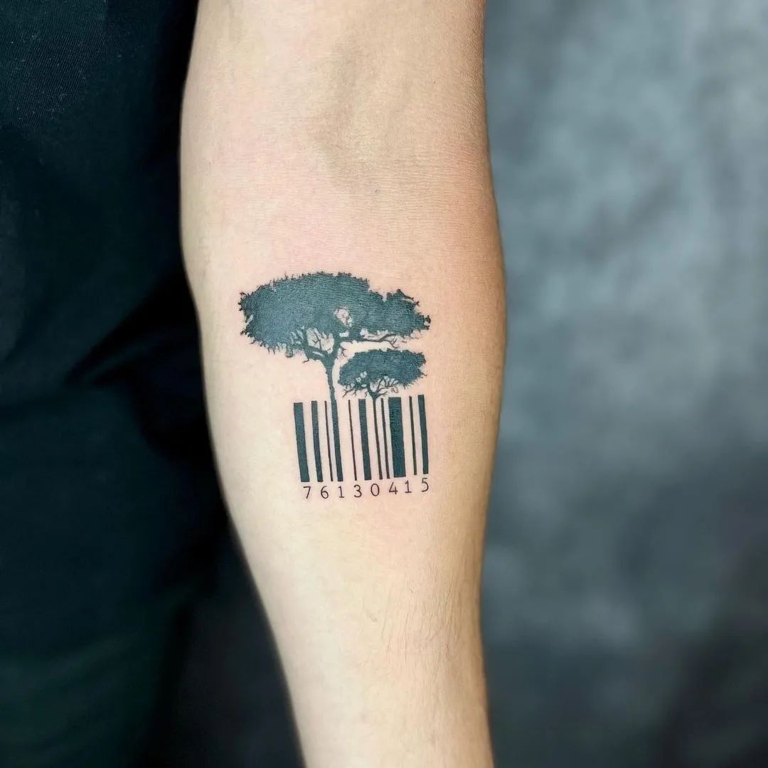 25 Cool Graphic Barcode Tattoo - Small Tattoos & Ideas